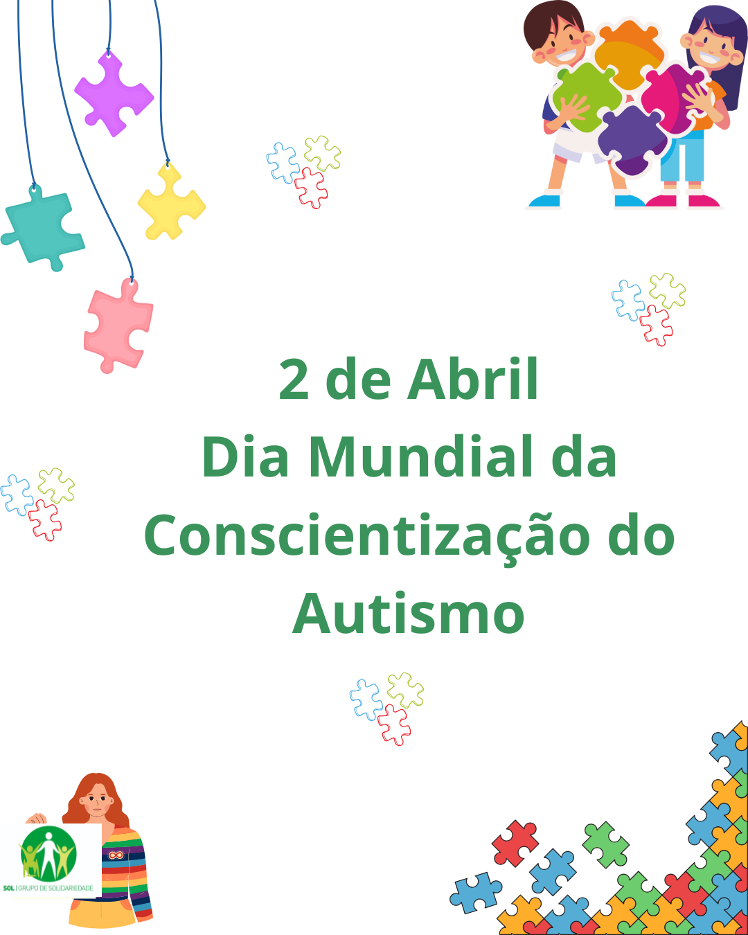 02 de Abril – Dia Mundial da Conscientização sobre o Autismo – ONG SOL